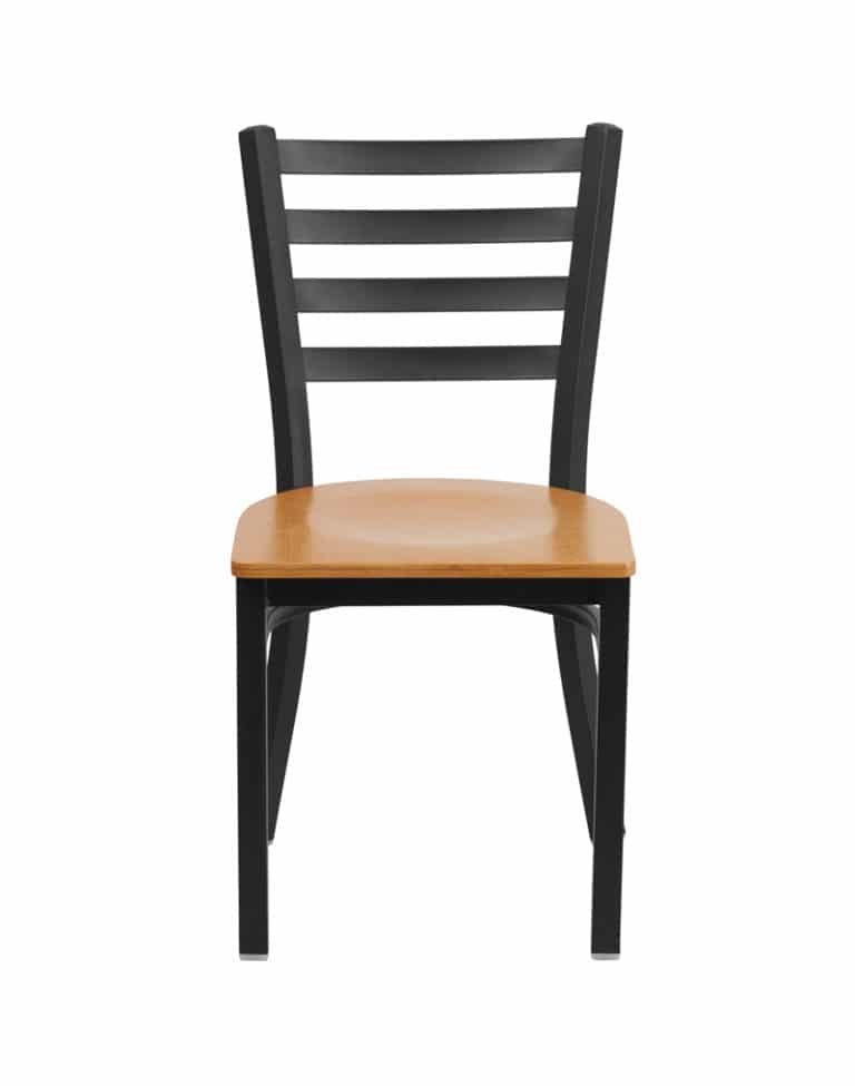 Slat Back Steel Frame Chairs - Steel Frame Chairs | Cafe Tables Inc