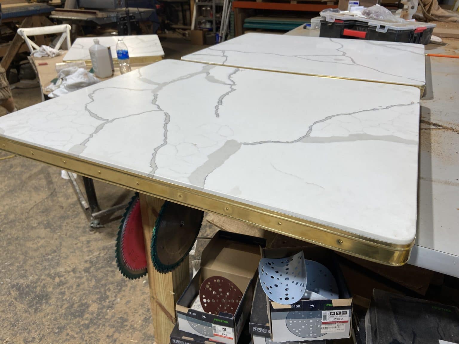 Calacatta White Quartz for Elegant | Cafe Tables